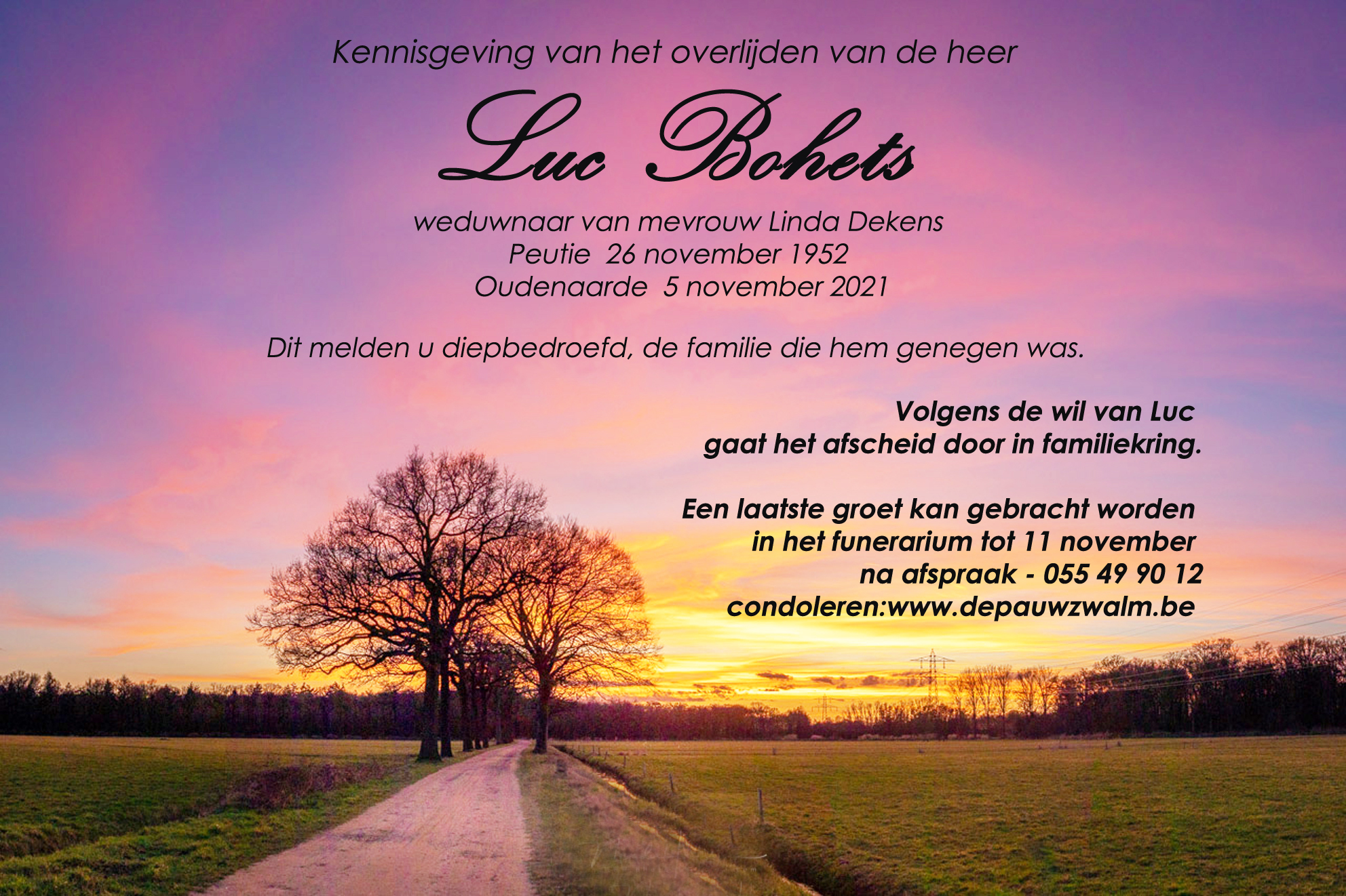 Condoleren | De Pauw Uitvaartzorg Pascal en Daniella